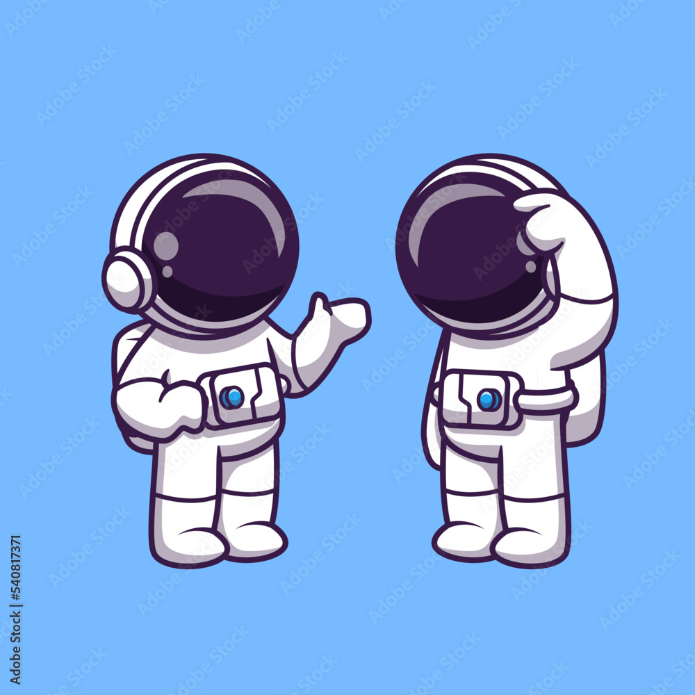 Astronaut Side View Cartoon