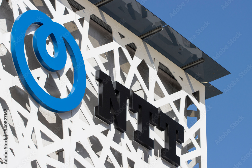 San Francisco, CA, USA - May 1, 2022: NTT logo is seen at its office in ...