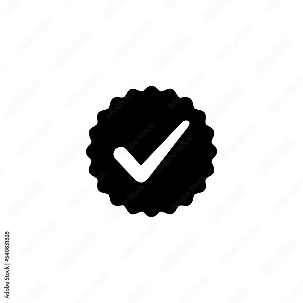 Approved icon vector illustration. Certified Medal Icon. check mark ...