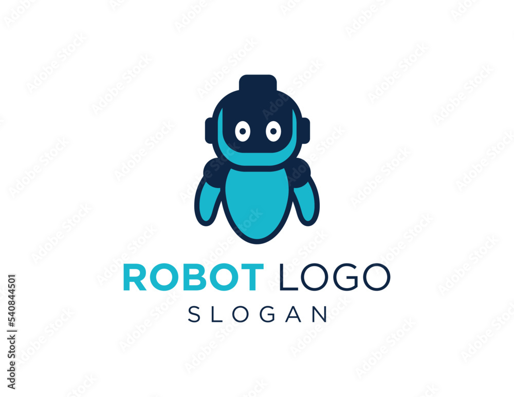 Logo design about Robot on white background. created using the ...
