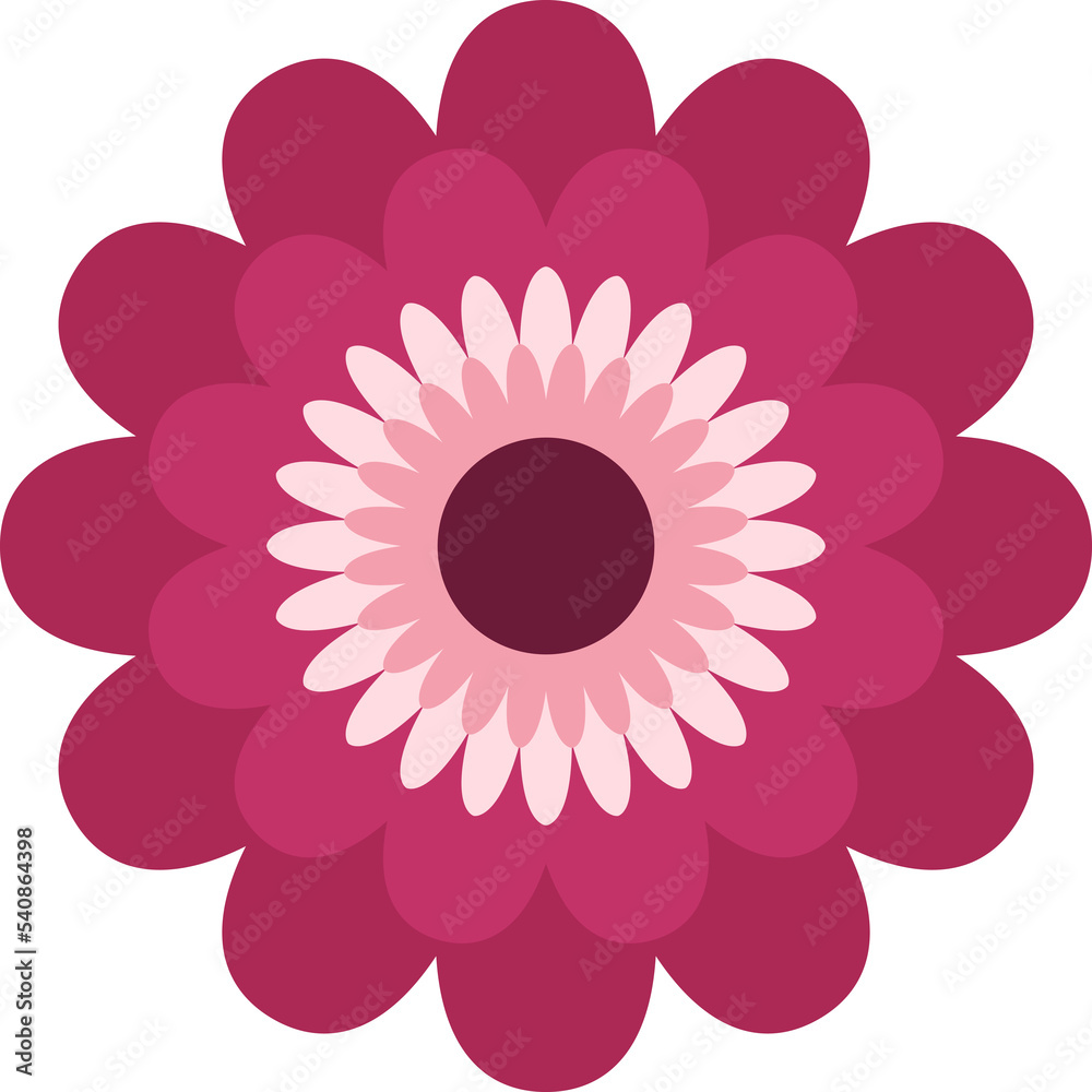 abstract pink gerbera daisy flower isolated on transparent background ...