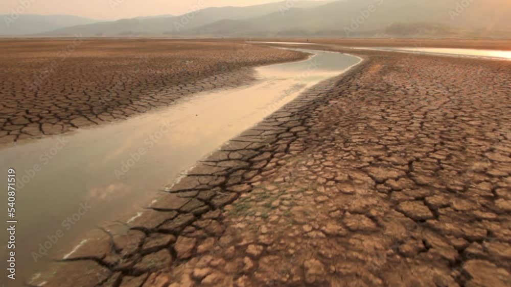 Climate change and river source, Landscape Drought impact river drying ...