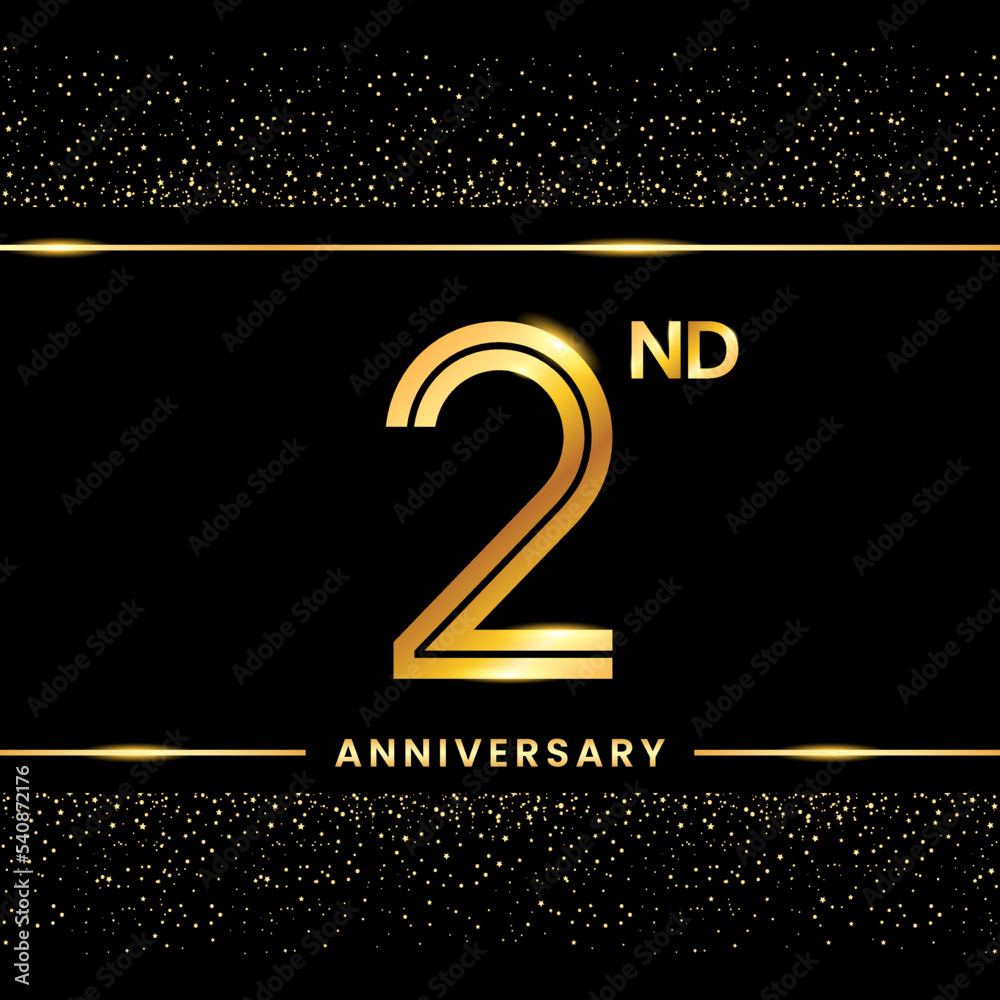 2nd Anniversary Logotype. Golden Anniversary template design for ...