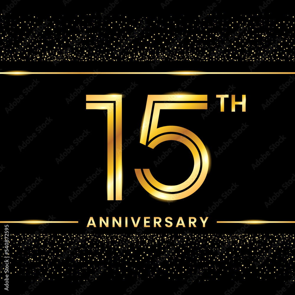 15th Anniversary Logotype. Golden Anniversary template design for ...