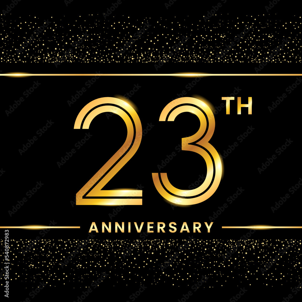 23th Anniversary Logotype. Golden Anniversary template design for ...