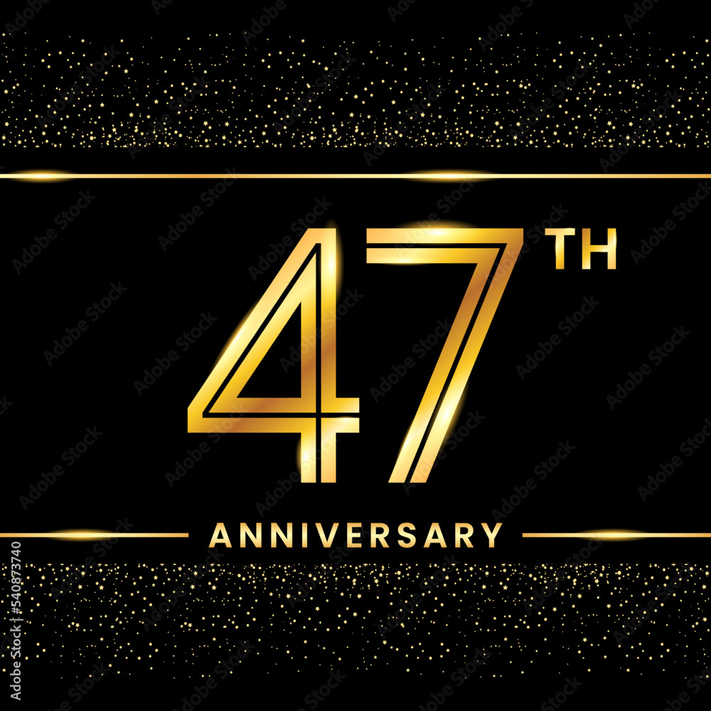 47th Anniversary Logotype. Golden Anniversary template design for ...