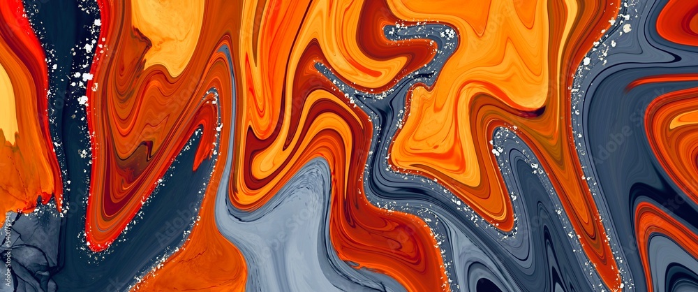 alcohol ink background, texture with autumn color mix design, orange ...