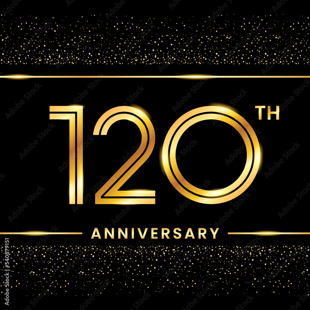 120th Anniversary Logotype. Golden Anniversary template design for celebration event, invitation ...