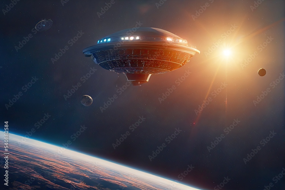 An alien spaceship is in planet Earth orbit. There are unidentified ...