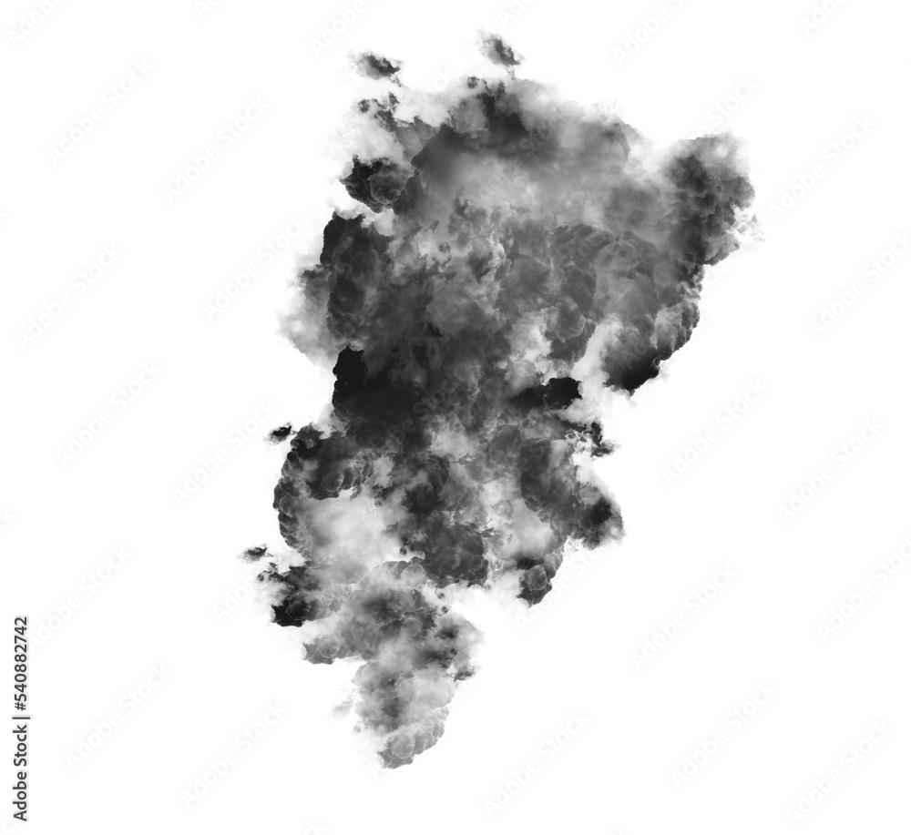 Stock-illustrationen Abstract black puffs of smoke swirl overlay on ...