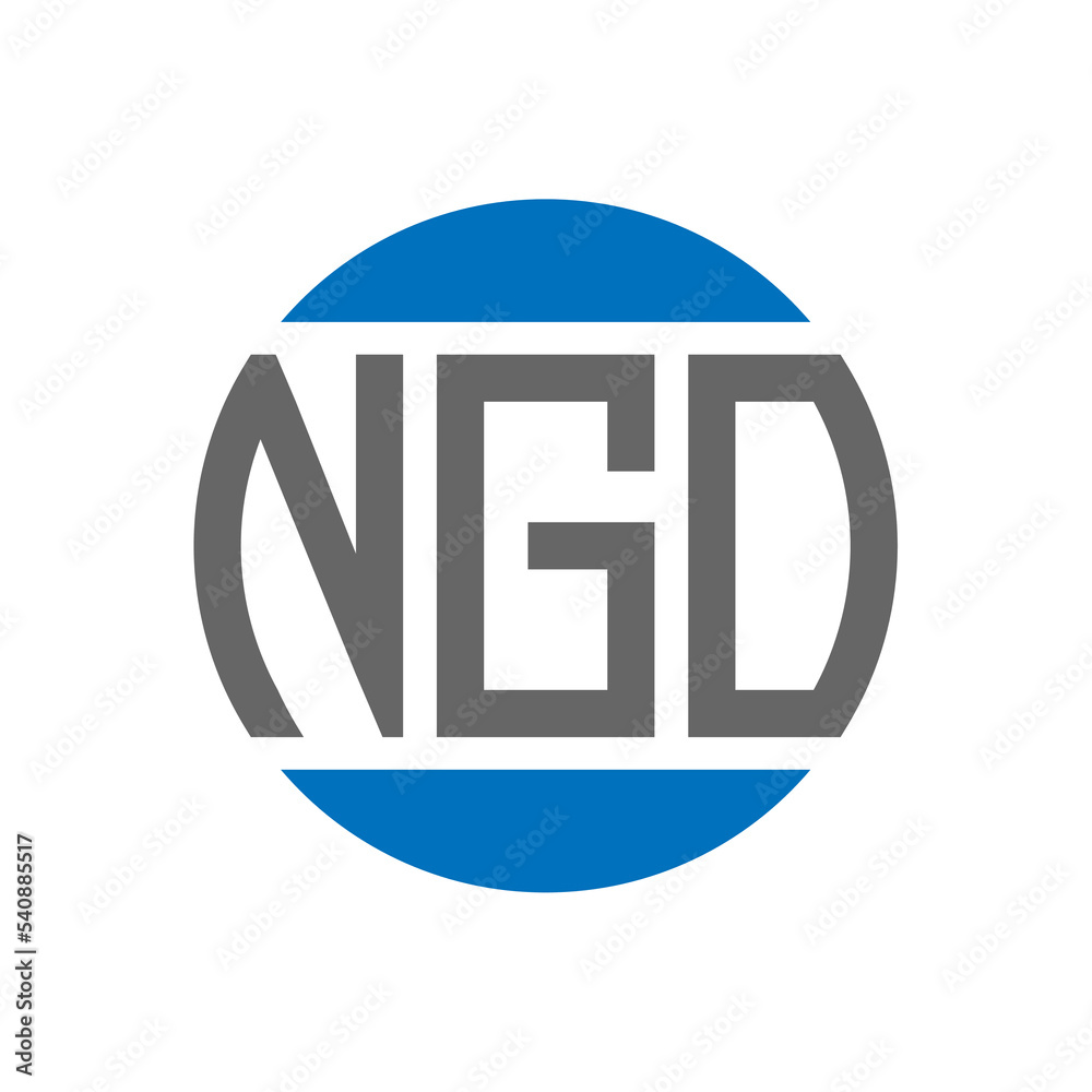 NGO letter logo design on white background. NGO creative initials circle logo concept. NGO ...