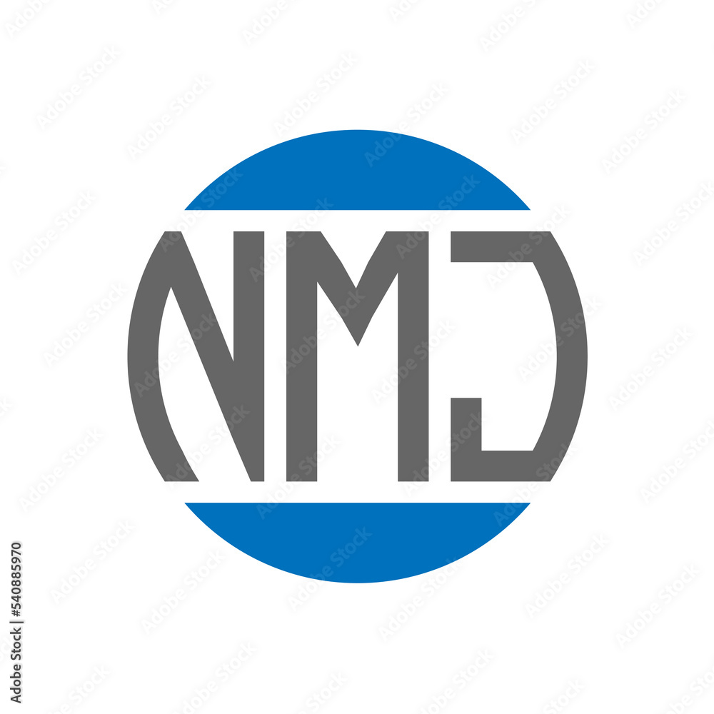 NMJ letter logo design on white background. NMJ creative initials ...