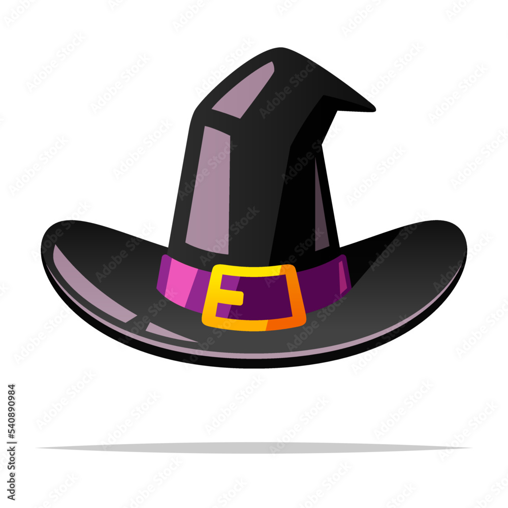 Cartoon witch hat vector isolated illustration Stock Vector | Adobe Stock