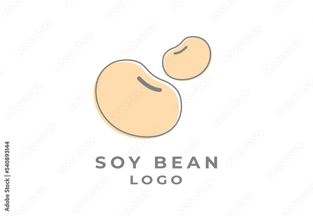 Soybean Logo design. Soy bean healthy logo. Stock Vector | Adobe Stock