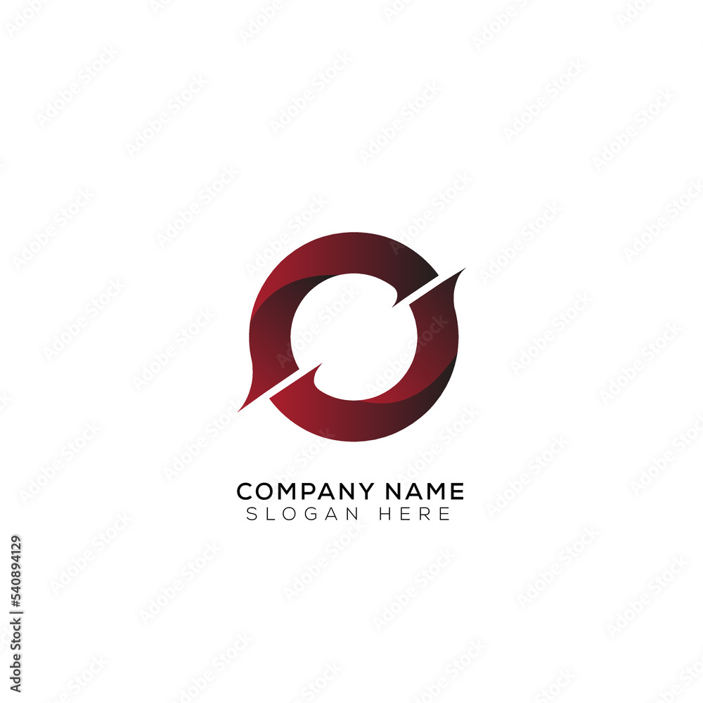 Minimal letter 3d O logo design with gradient Stock Vector | Adobe Stock