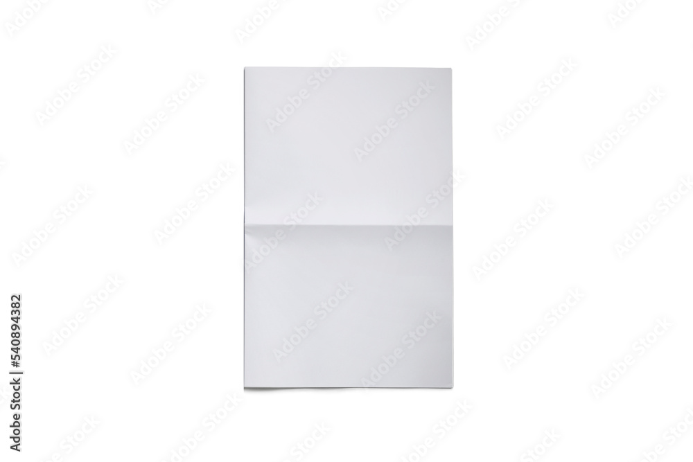 Empty, blank, white newspaper Mock up, front page on isolated ...