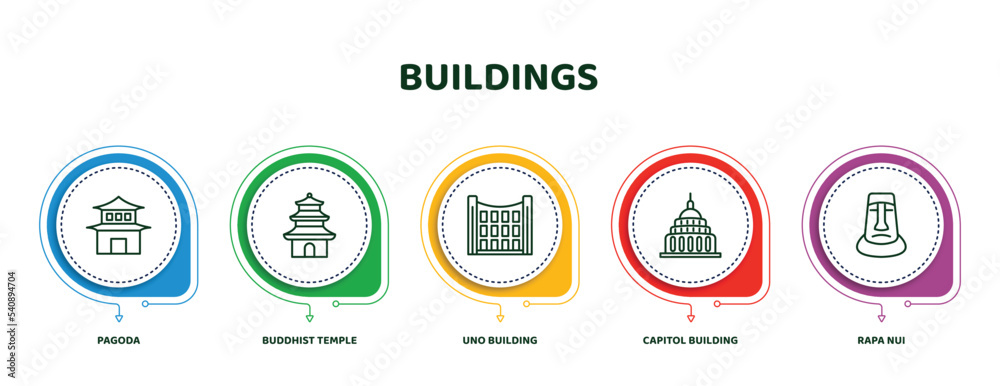 editable thin line icons with infographic template. infographic for ...
