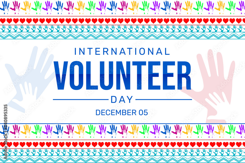 International Volunteer Day Backdrop Wallpaper with Colorful Diverse ...