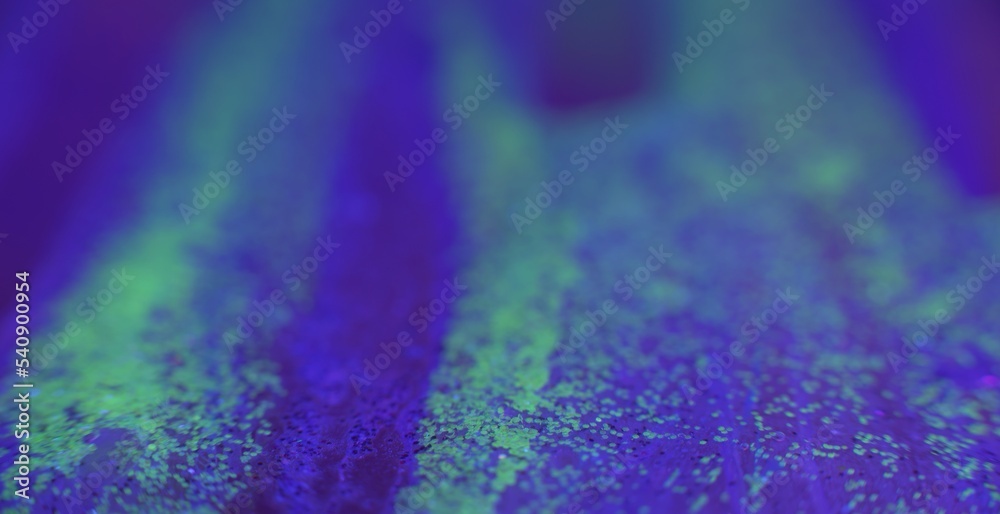 Defocused color glow. Fluorescent background. Sequin texture. Blur neon ...