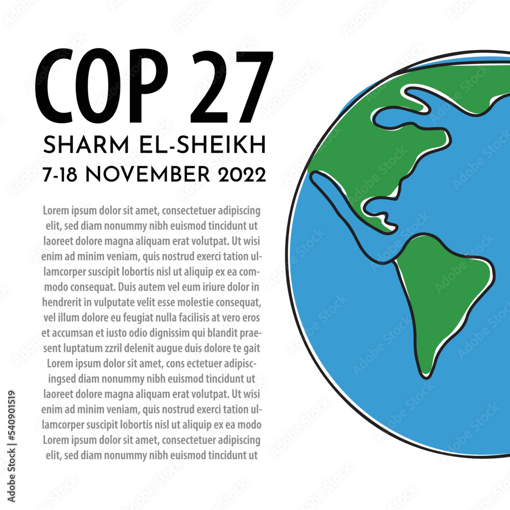Climate Change Conference 2022 - COP 27 vertical vector banner, flyer ...