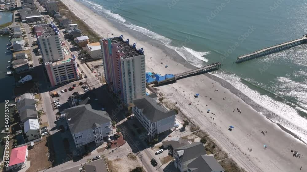 Coastal beach front house and hotels at vacation destination Cherry ...