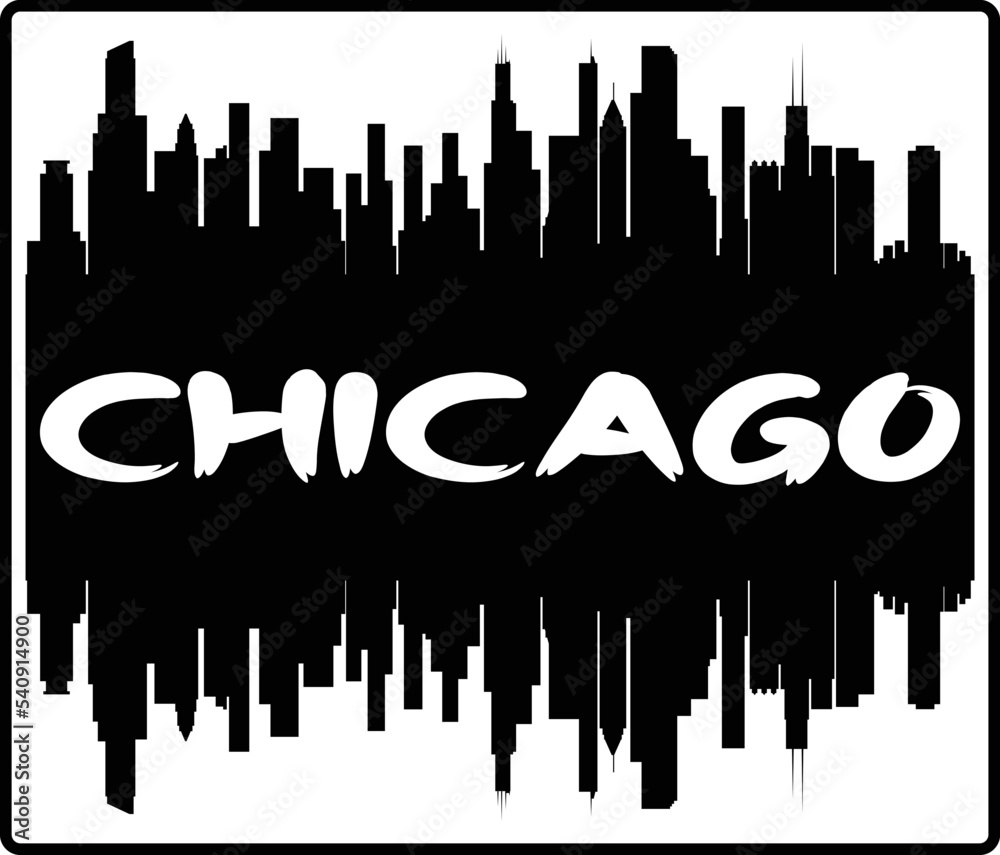 Chicago Illinois USA Skyline Sunset Travel Souvenir Sticker Logo Badge ...