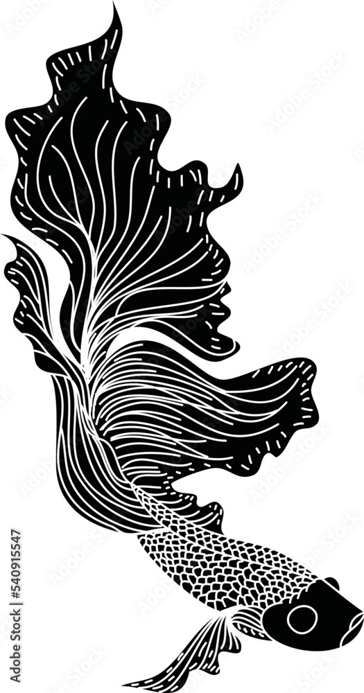 Betta Fish Drawing Outline | atelier-yuwa.ciao.jp