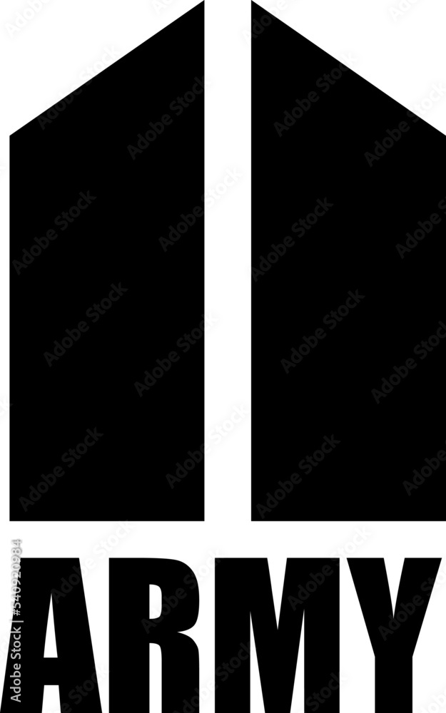 logo fans BTS ,army ,Bangtan Boys , new logo on white background.eps ...