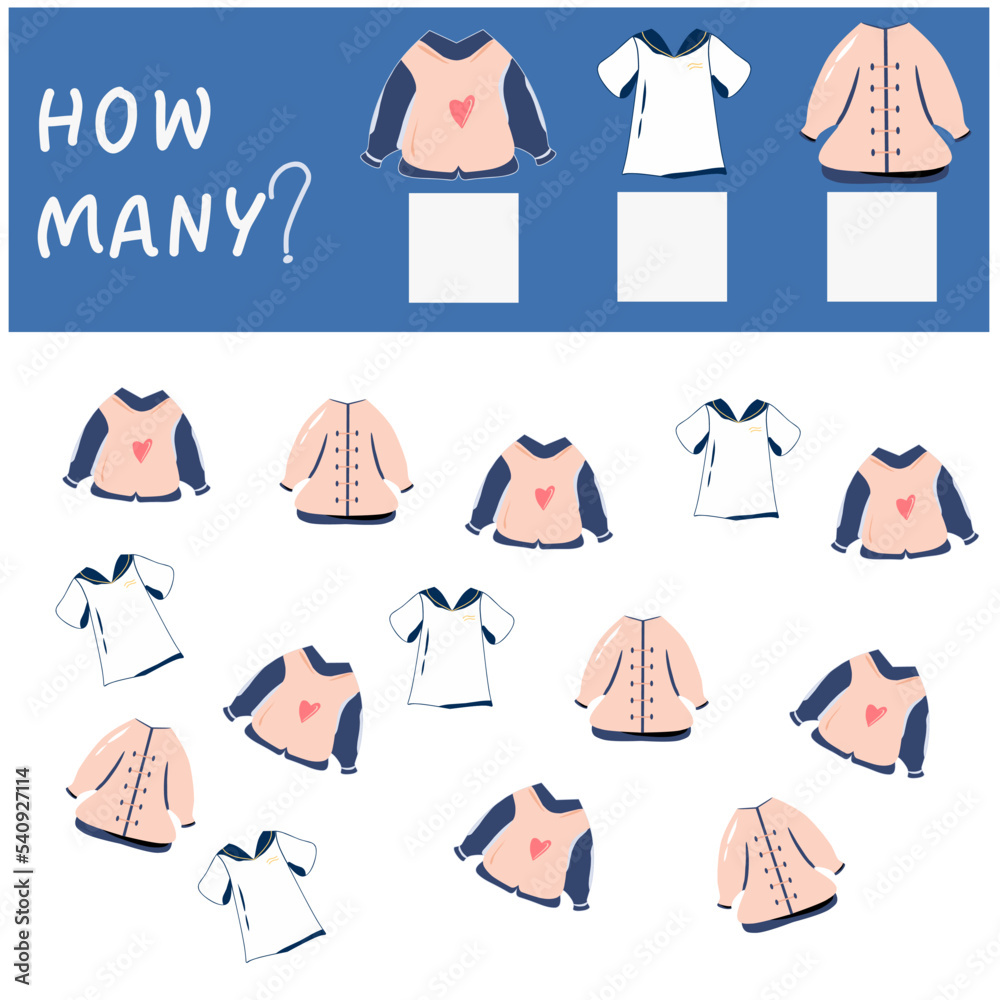 Counting Game for Preschool Children. Educational counting game for ...