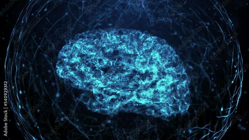 Animated backgrounds of wallpaper: human brain 3D art, minimalism ...