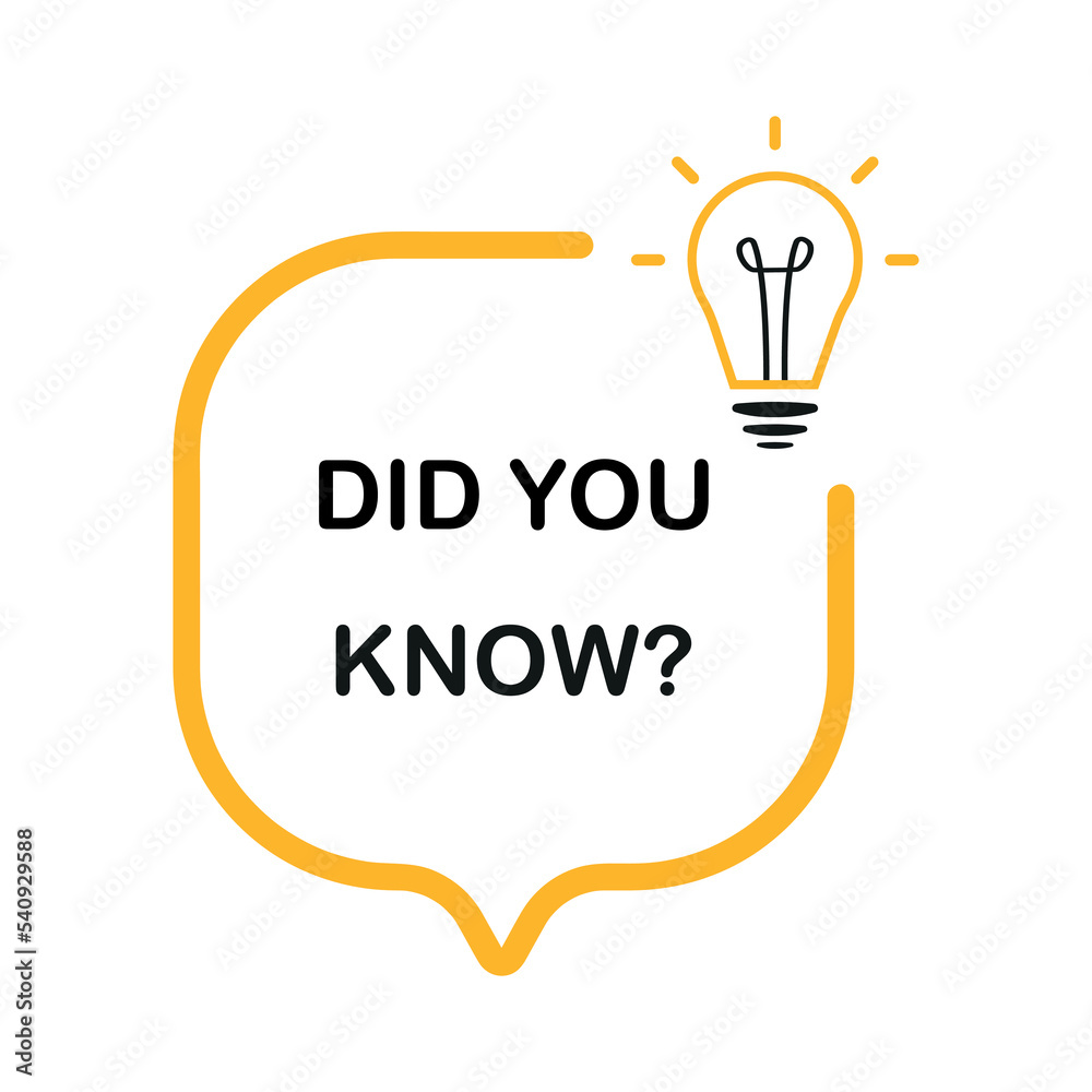 Did you know banner design with light bulb and rays. Banner design for ...