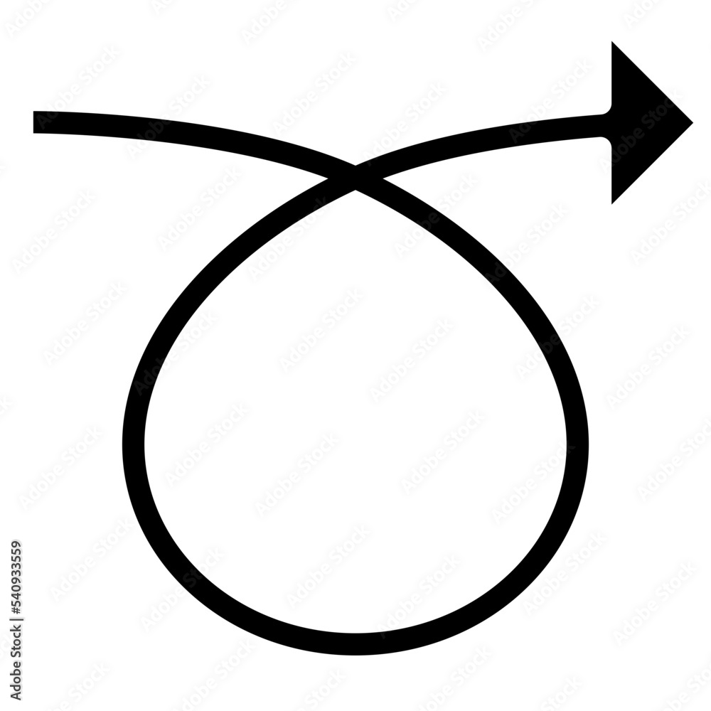 right loop arrow Stock Vector | Adobe Stock