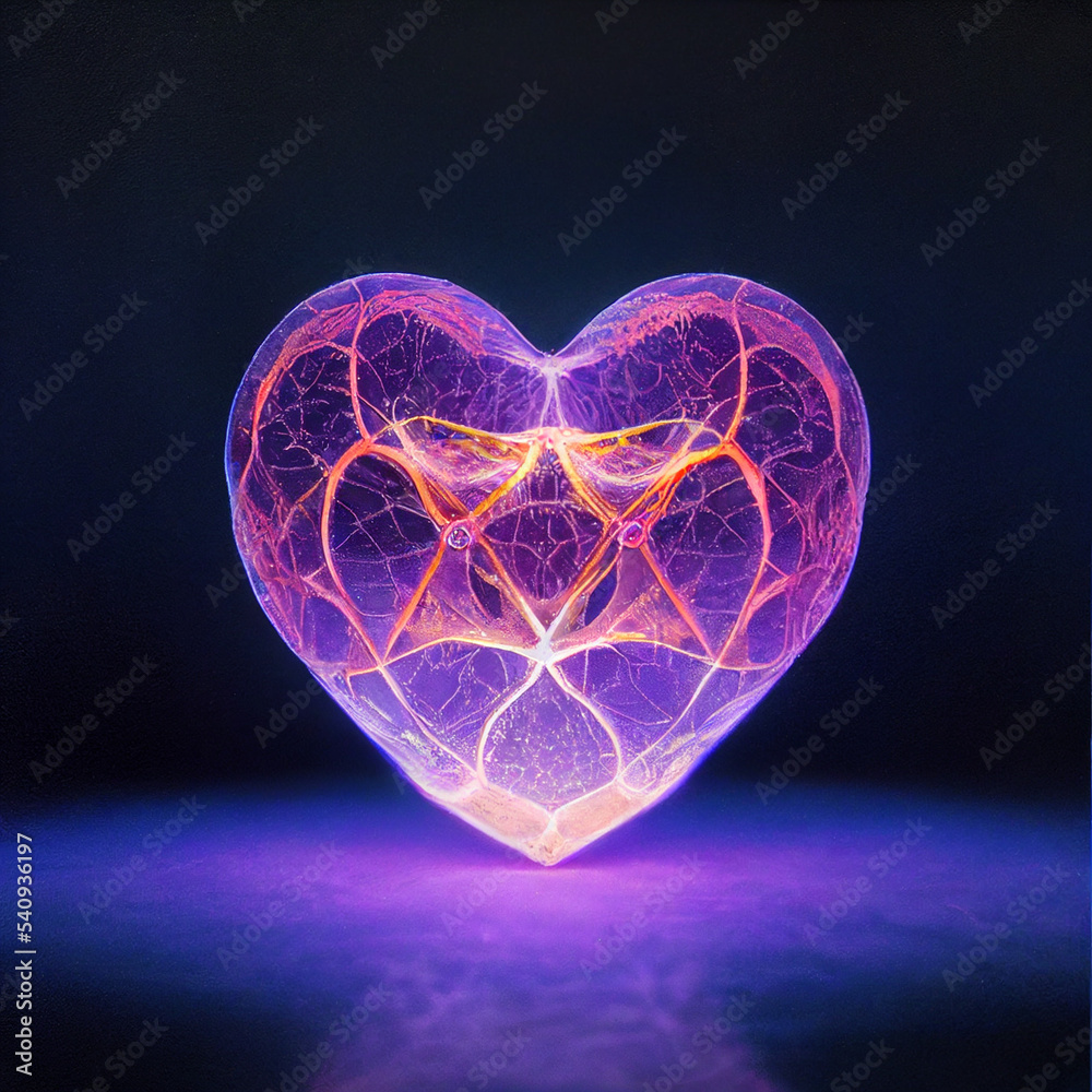 heart shaped fractal Stock Illustration | Adobe Stock