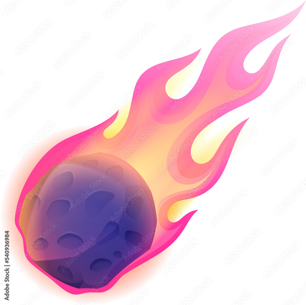 Cartoon comet Stock Illustration | Adobe Stock