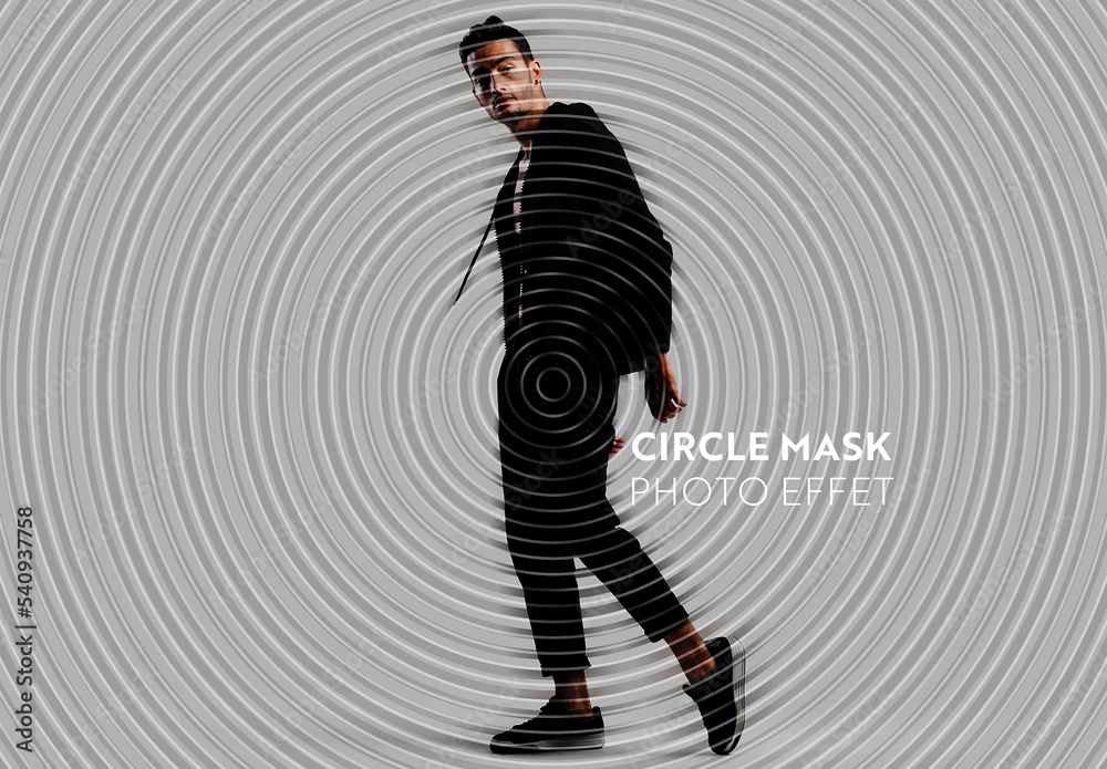 Circle Mask Photo Effect Stock Template | Adobe Stock