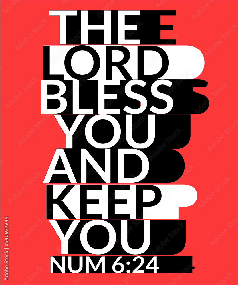 Photo & Art Print English Bible Verses " The lord Bless you and keep ...