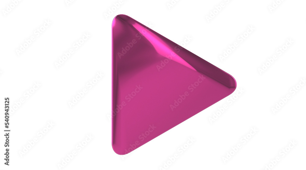 3d triangle sign - Play button PNG with Transparent Background Stock ...
