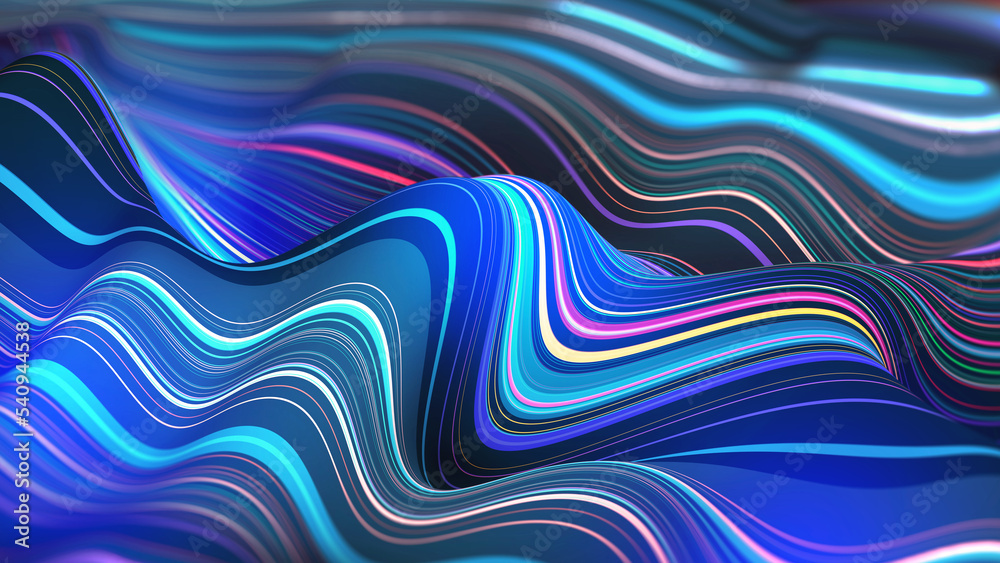Abstract waves of digital surfaces. Soft fluidity of abstract data flow ...