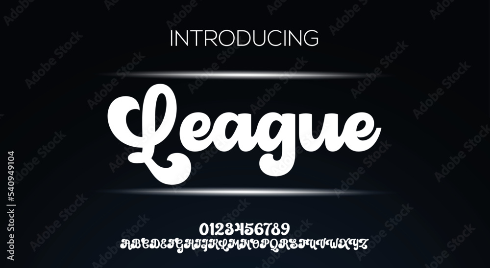 LEAGUE Signature Font Calligraphy Logotype Script Font Type Font ...