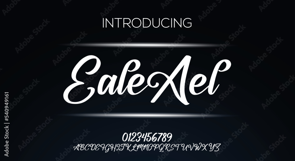 EALE AEL Signature Font Calligraphy Logotype Script Font Type Font ...