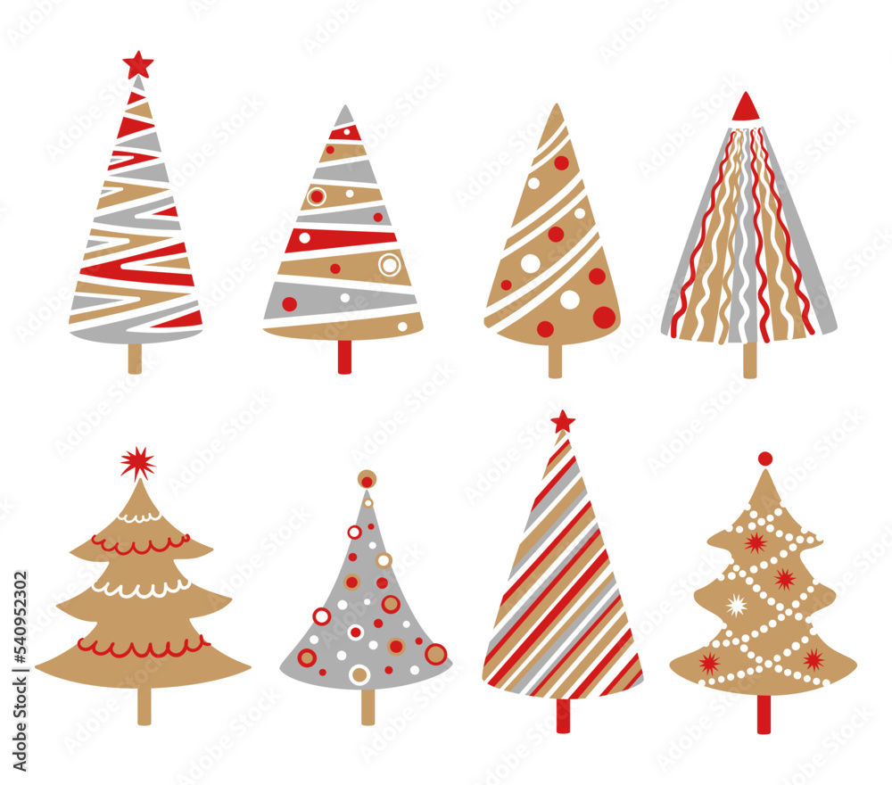Modern Christmas Tree Clipart