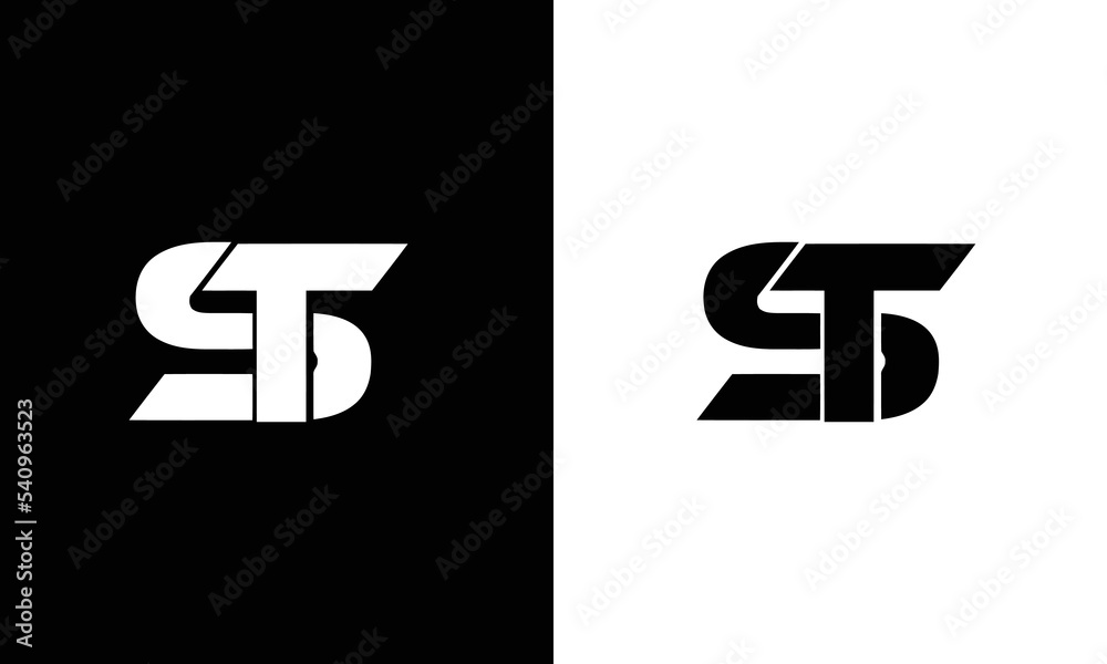 Initial letter ST logo with a simple design for company logos or ...