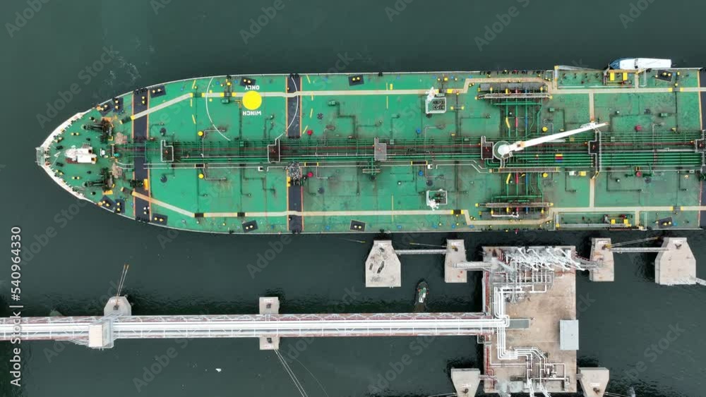 Oil Crude Gas Tanker Ship, Cargo container Ship offshore mooring at ...
