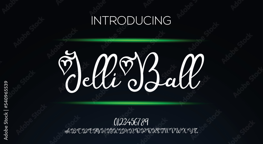 JELLI BALL Signature Font Calligraphy Logotype Script Brush Font Type ...