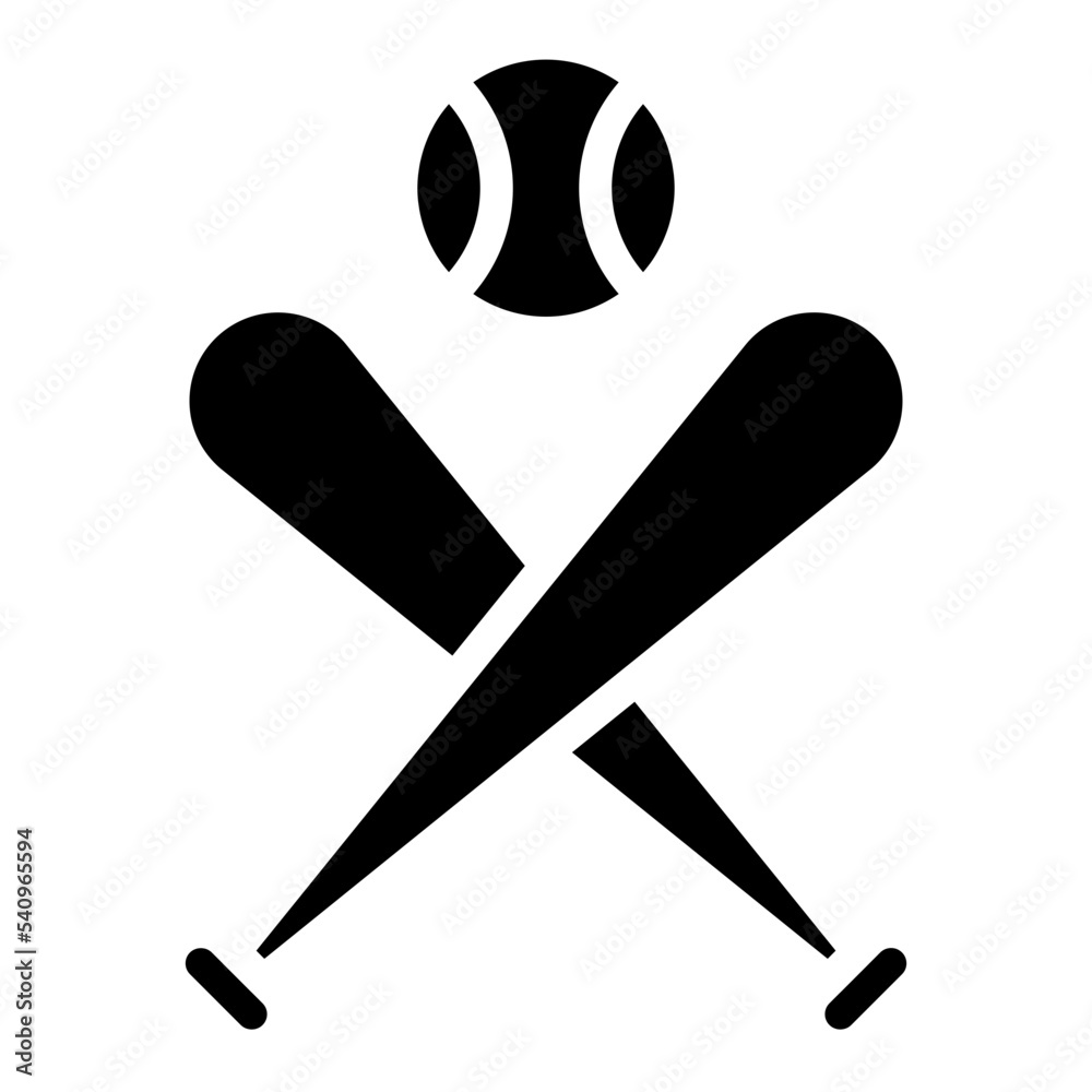 baseball bat icon Stock Vector | Adobe Stock