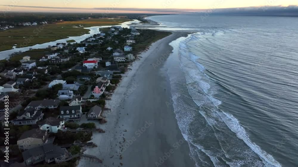 Coastline of vacation destination Pawleys Island South Carolina at ...