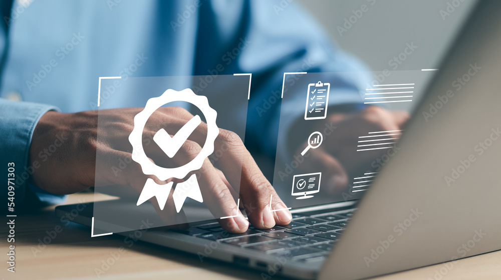 Sign of the top service Quality assurance, Guarantee, Standards, ISO ...