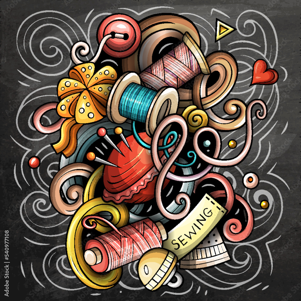 Handmade cartoon vector illustration Stock Vector | Adobe Stock