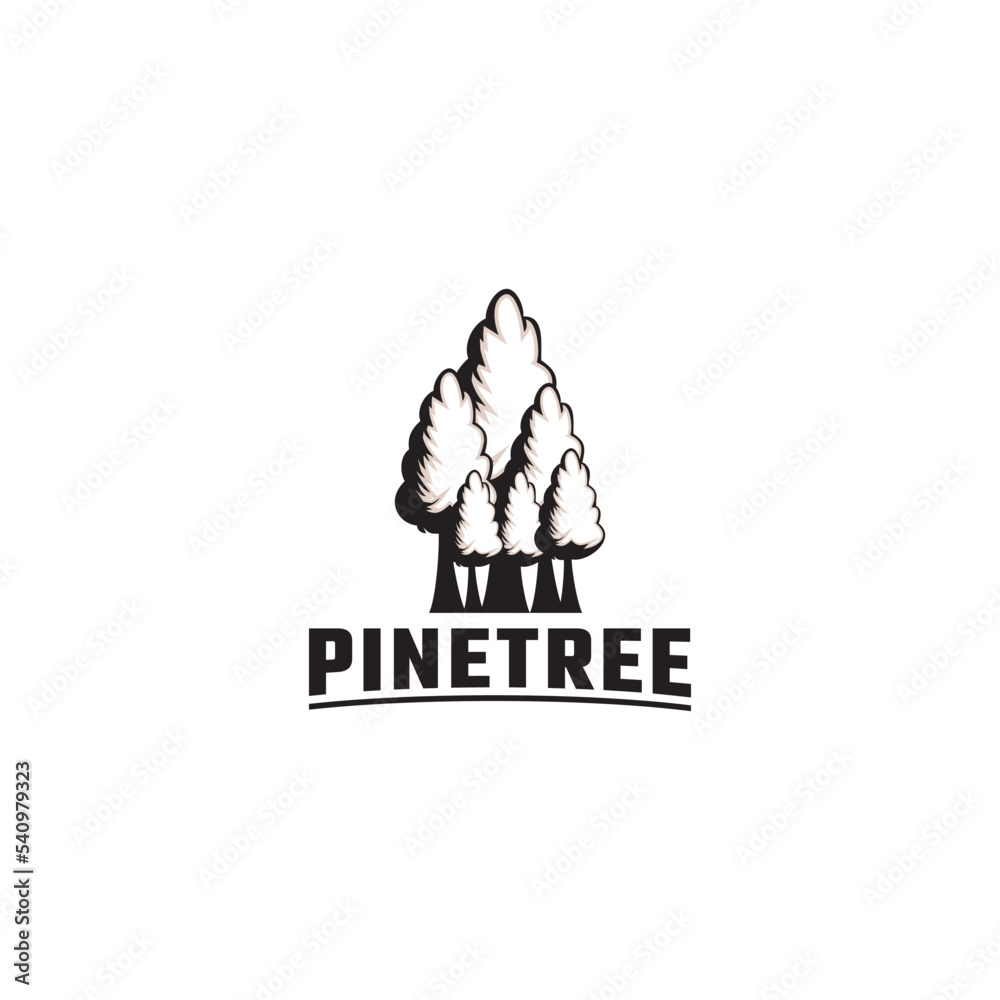 Vecteur Stock tree logo, tree design, tree vector, spruce emblem logo ...