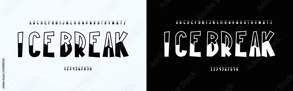 Modern Condensed Font. Upper case Regular Winter Typography urban style ...